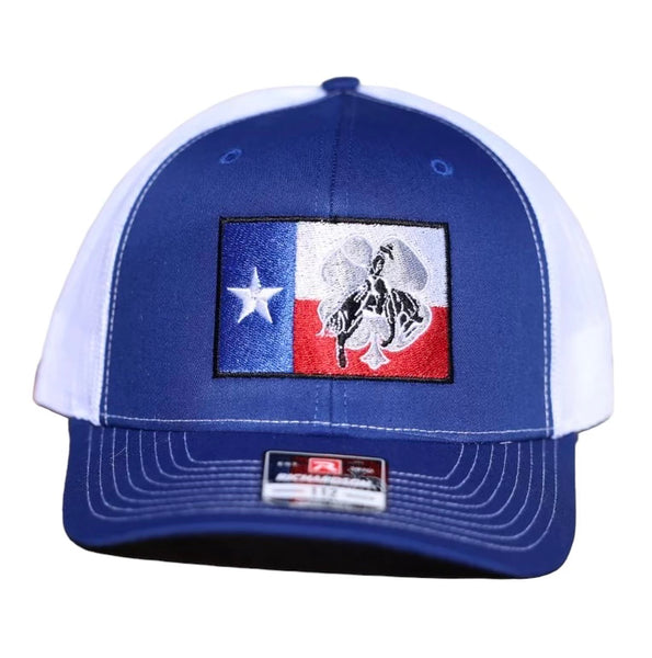 Texas Flag Logo Cap Royal Blue/White – Kerry Kelley Bits & Spurs