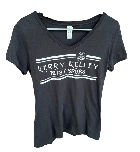 Classic Kerry Kelley Logo V-Neck - Black – Kerry Kelley Bits & Spurs